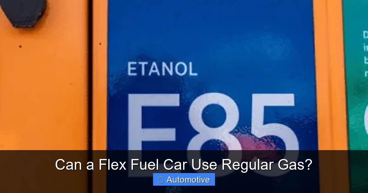 Can a Flex Fuel Car Use Regular Gas?