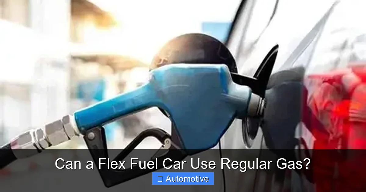Can a Flex Fuel Car Use Regular Gas?