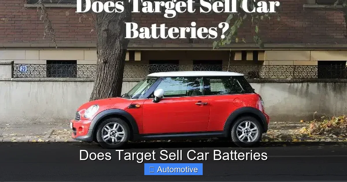 Does Target Sell Car Batteries