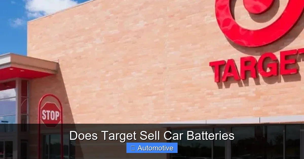Does Target Sell Car Batteries