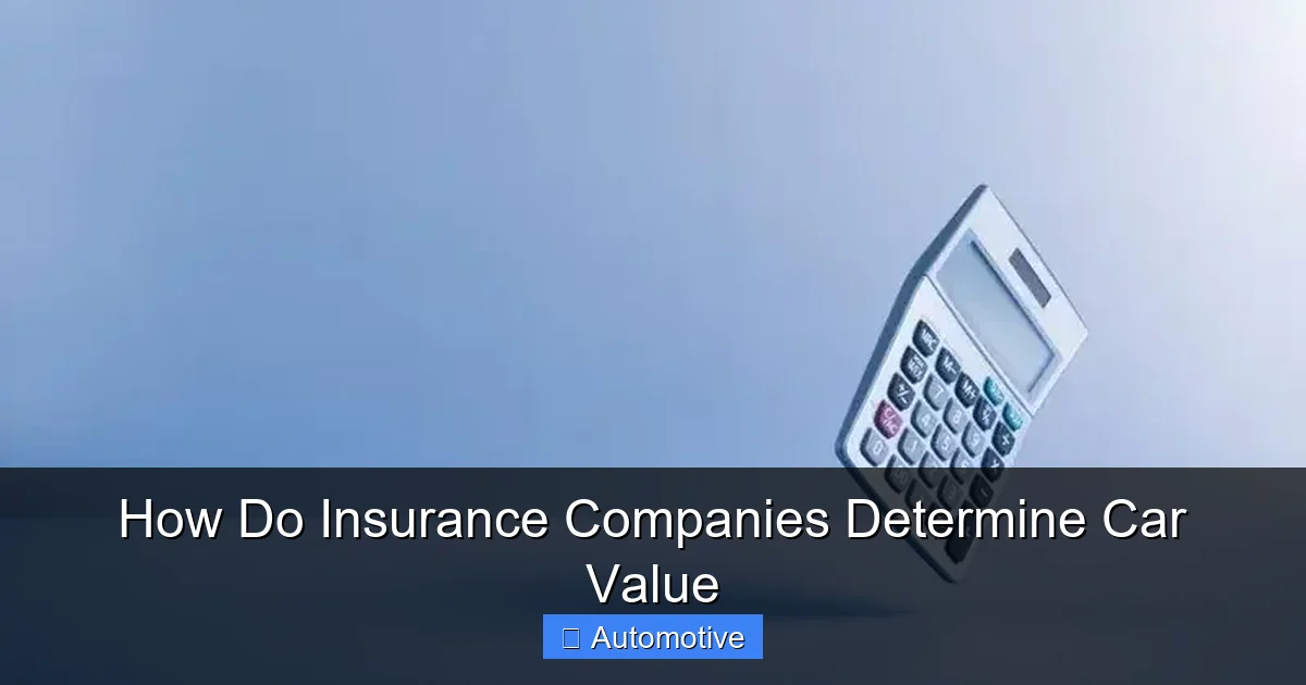 How Do Insurance Companies Determine Car Value