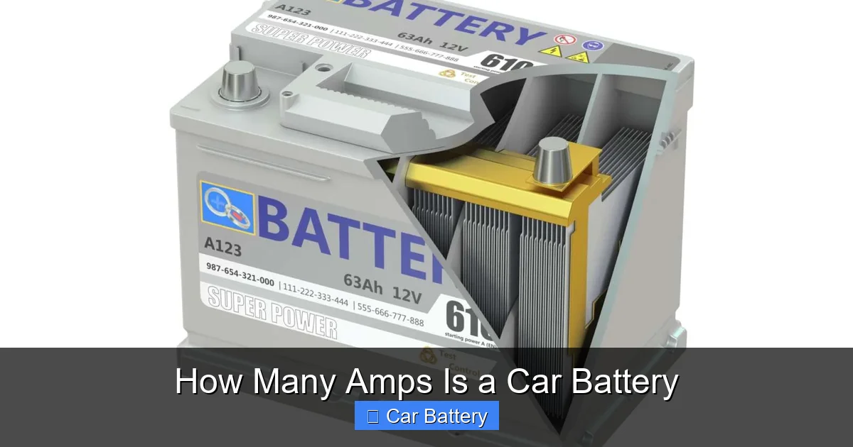How Many Amps Is a Car Battery