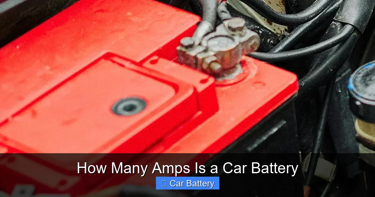 How Many Amps Is a Car Battery