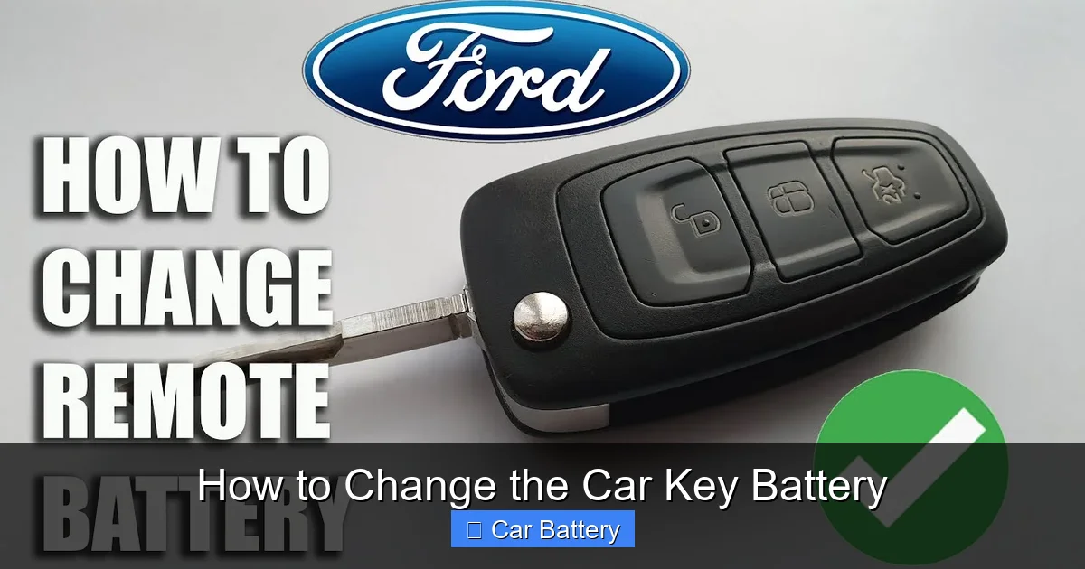 How to Change the Car Key Battery