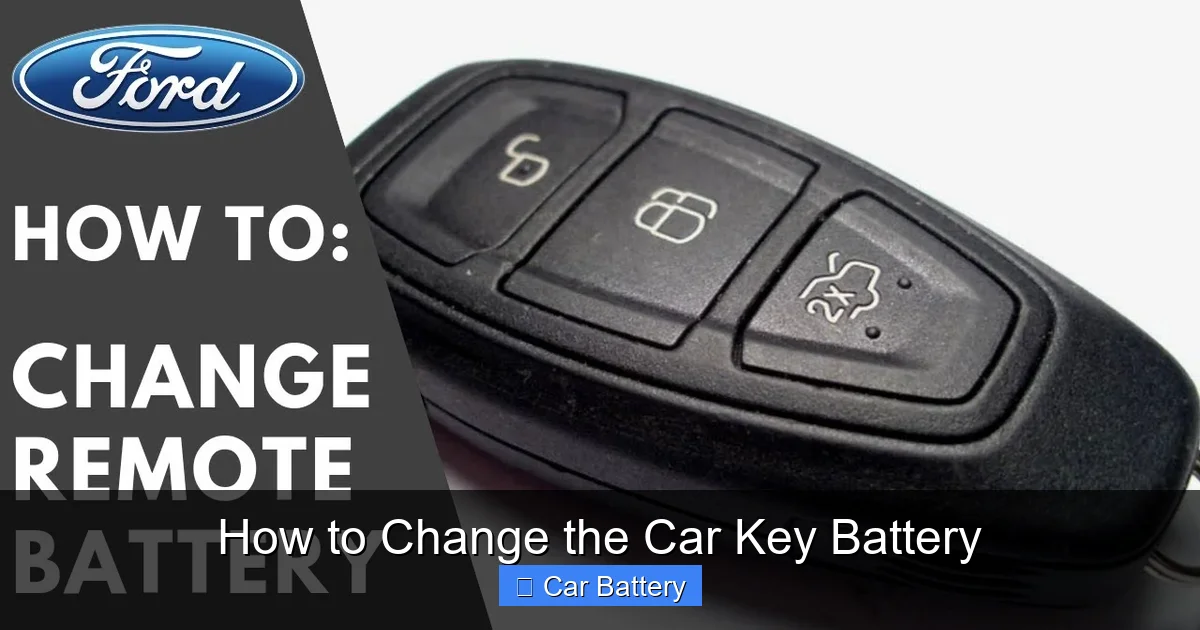 How to Change the Car Key Battery