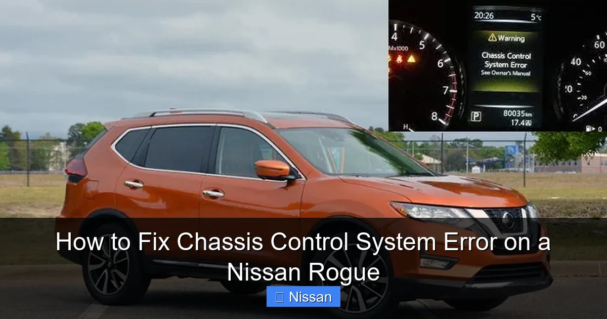 Nissan Rogue Chassis Control System Error