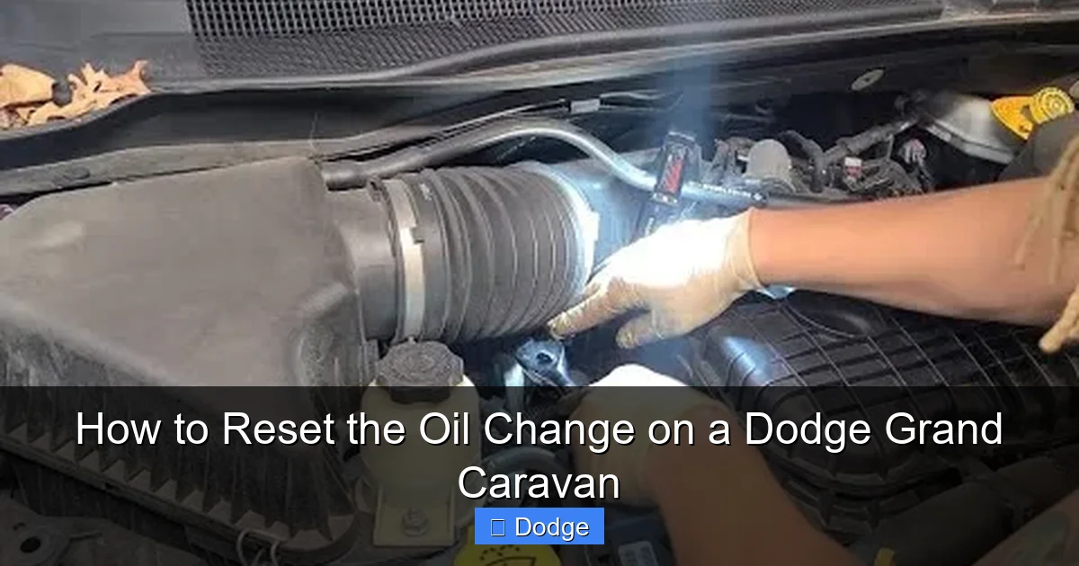 How To Reset Change Oil Dodge Caravan