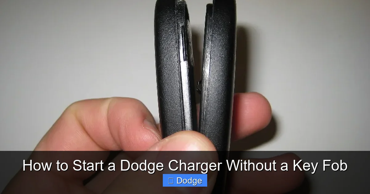 How To Start Dodge Charger Without Key Fob