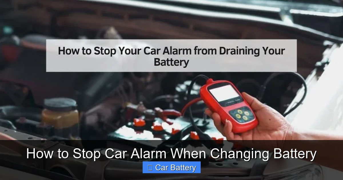 How to Stop Car Alarm When Changing Battery