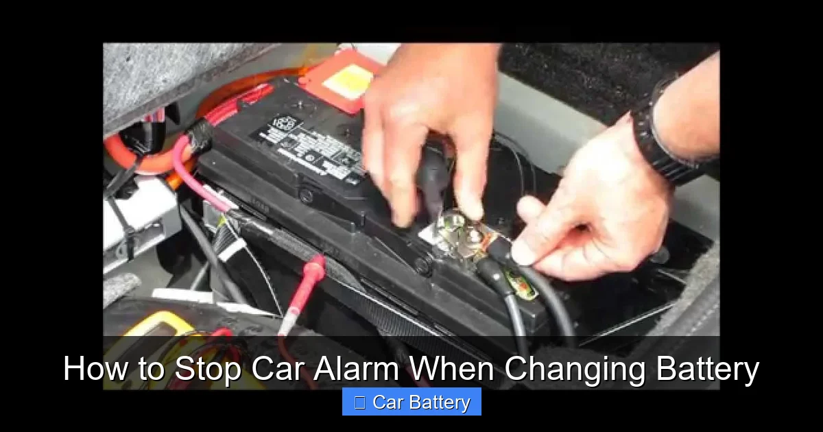 How to Stop Car Alarm When Changing Battery