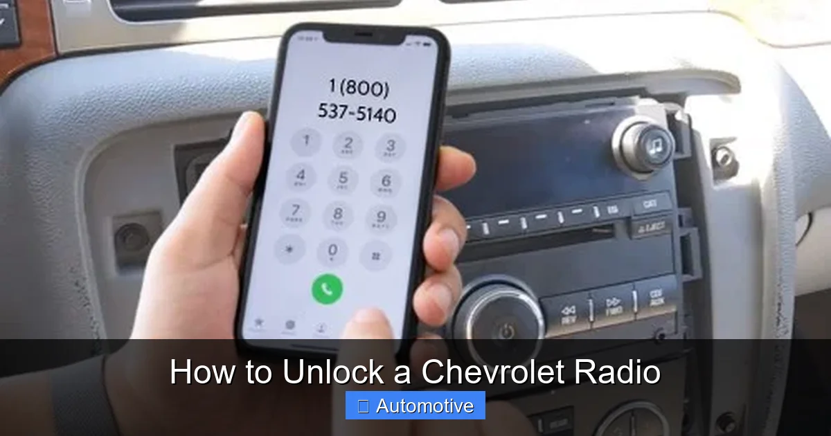 How to Unlock a Chevrolet Radio
