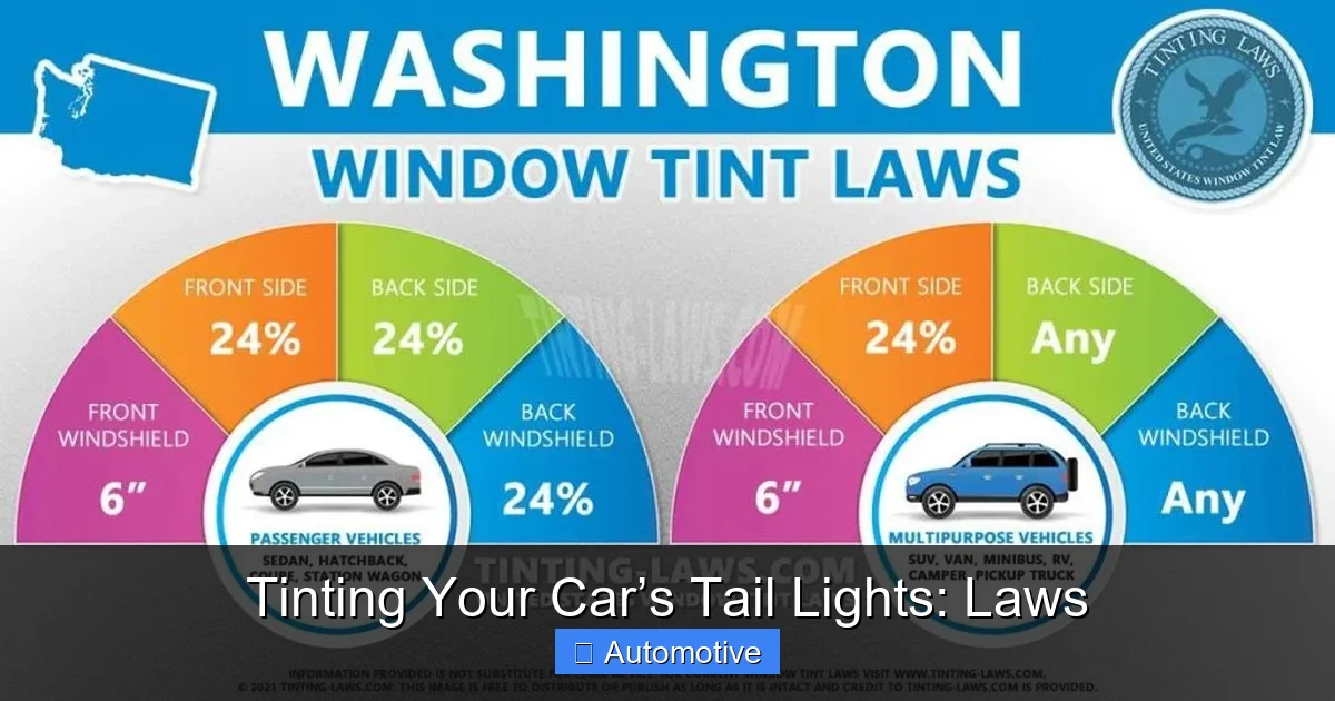 Tinting Your Car’s Tail Lights: Laws