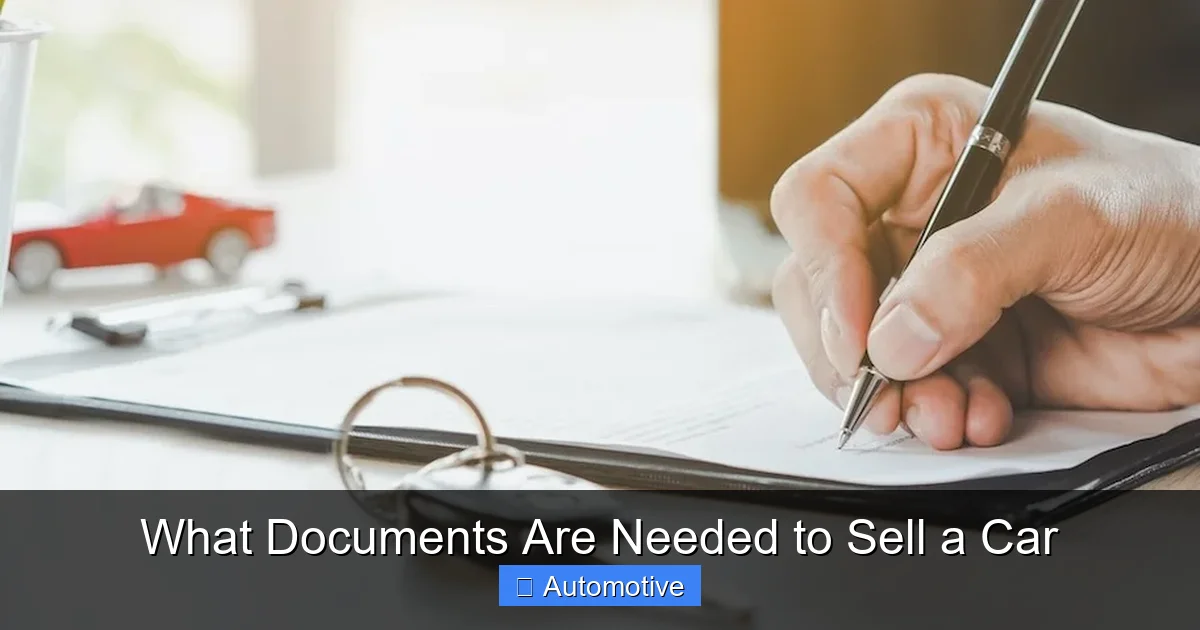 What Documents Are Needed to Sell a Car