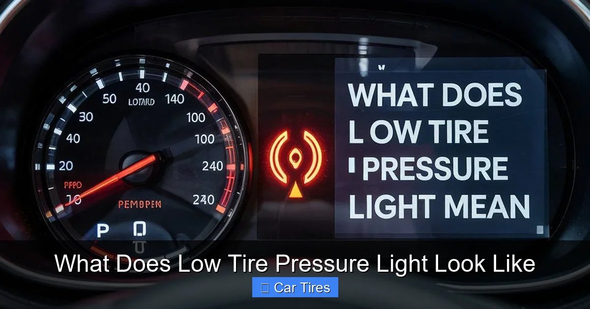 What Does Low Tire Pressure Light Look Like
