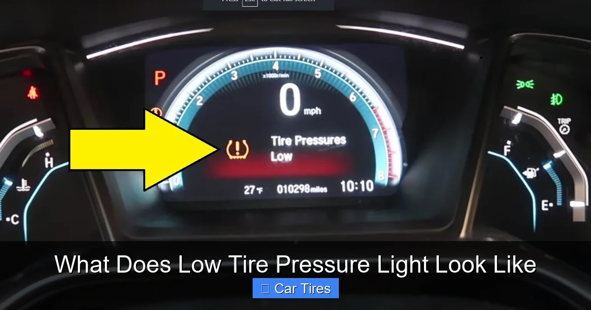 What Does Low Tire Pressure Light Look Like