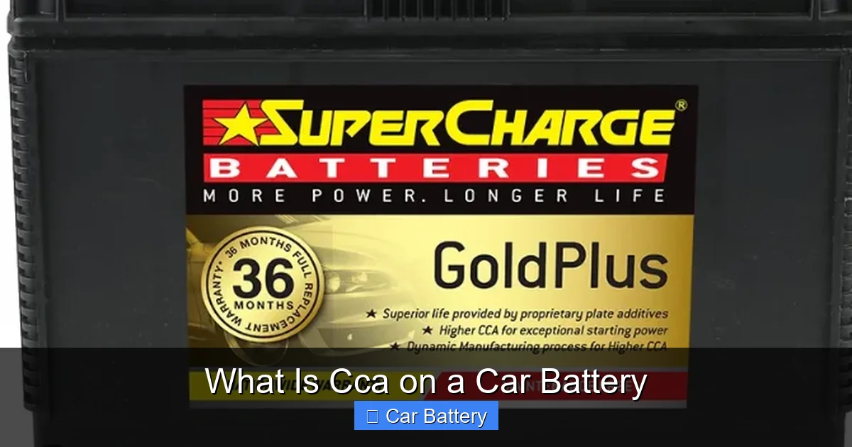 What Is Cca on a Car Battery