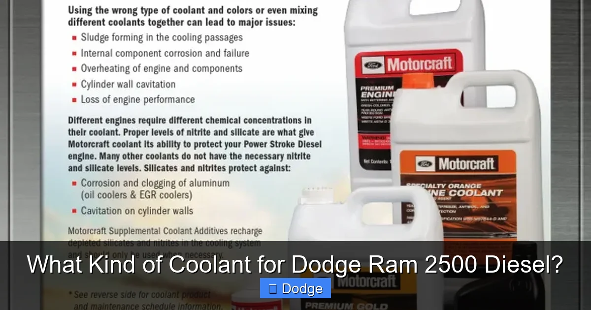 2021 Ram 2500 67 Diesel Coolant Type