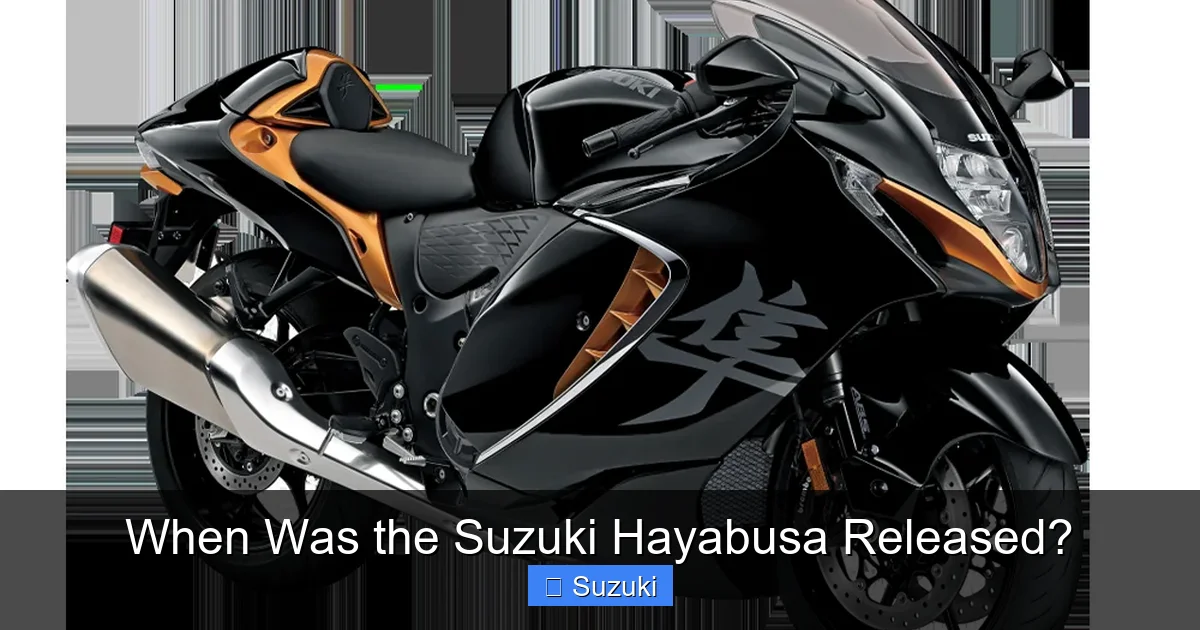 When Was the Suzuki Hayabusa Released?
