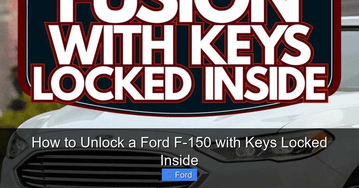 How To Unlock Ford F150 With Keys Locked Inside