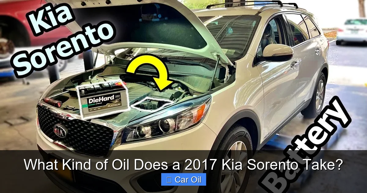 What Type Of Oil Does A Kia Sorento Take