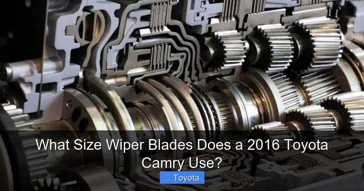 2016 Toyota Camry Wiper Blade Size